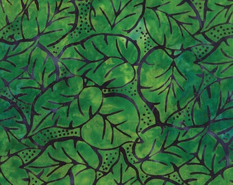 Popular items for green batik fabric on Etsy