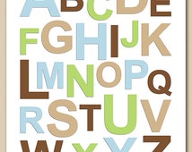 Unique brown alphabet related items | Etsy