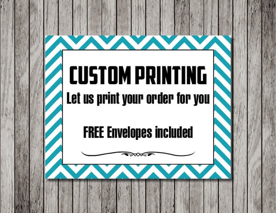 Custom Printing Cards with FREE by ByGraceDesignsStudio on Etsy