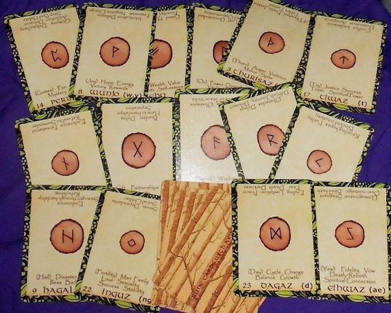 Rune Cards with Key Words Oracle Deck 25 Cards by Lynn Boyle