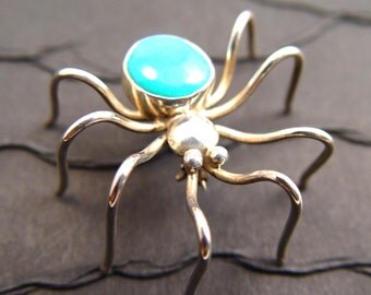 Popular items for turquoise spider on Etsy