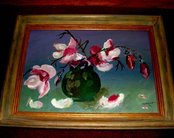 Signed K Mills Original Oil on Canvas Painting by ArtDelightful