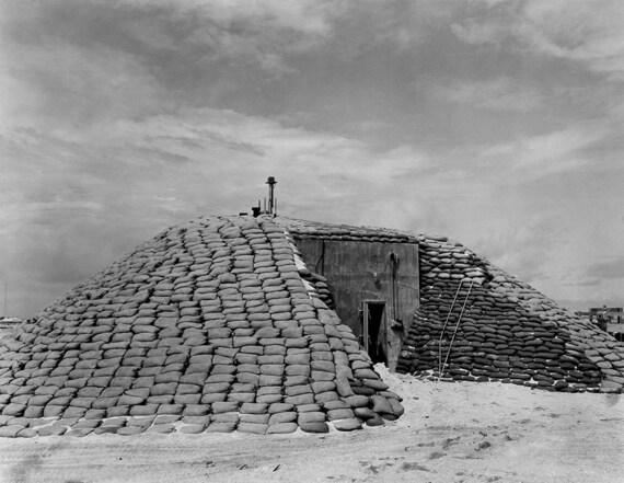 Sandbag Covered Bunker Nuclear Bomb Testing by GoldenPloverPrints