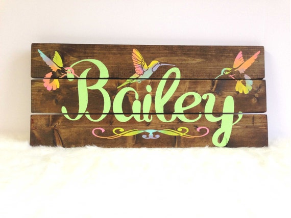 Personalized Kids Name Sign Custom Name Sign Kids by IndieHaus