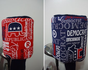 Democrat OR Republican Golf Headcover Driver OR Size #1 Golf Headcover ...