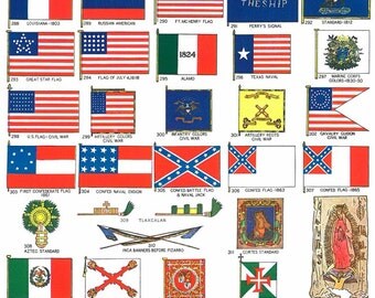 Flags Famous in American History--National Flags of the World, 1934