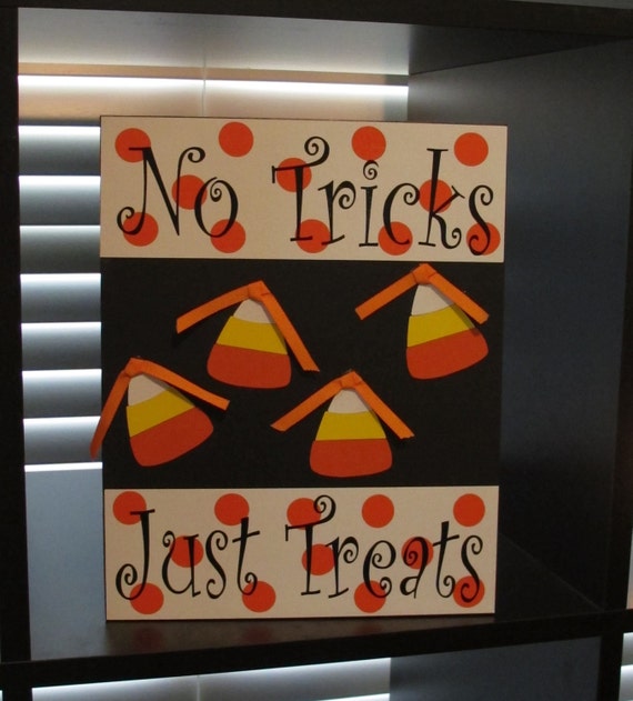 Items similar to No Tricks Just Treats - Custom board - made to order ...
