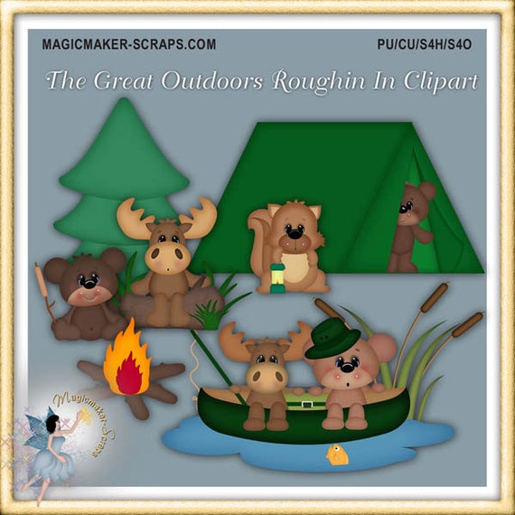 Camping Animals Clipart