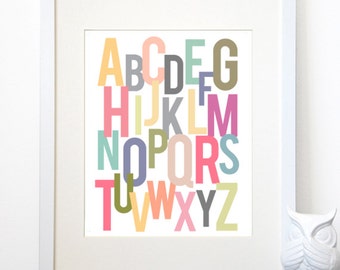 Items similar to 11X14 Colorful Alphabet Poster on Etsy