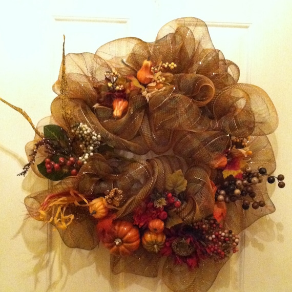Items similar to Fall harvest wreath on Etsy