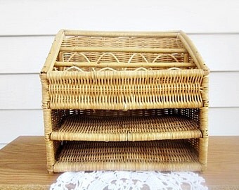 Popular items for wicker letter holder on Etsy