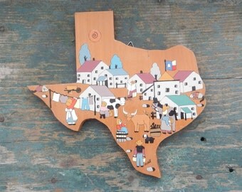 Texas state plaque | Etsy