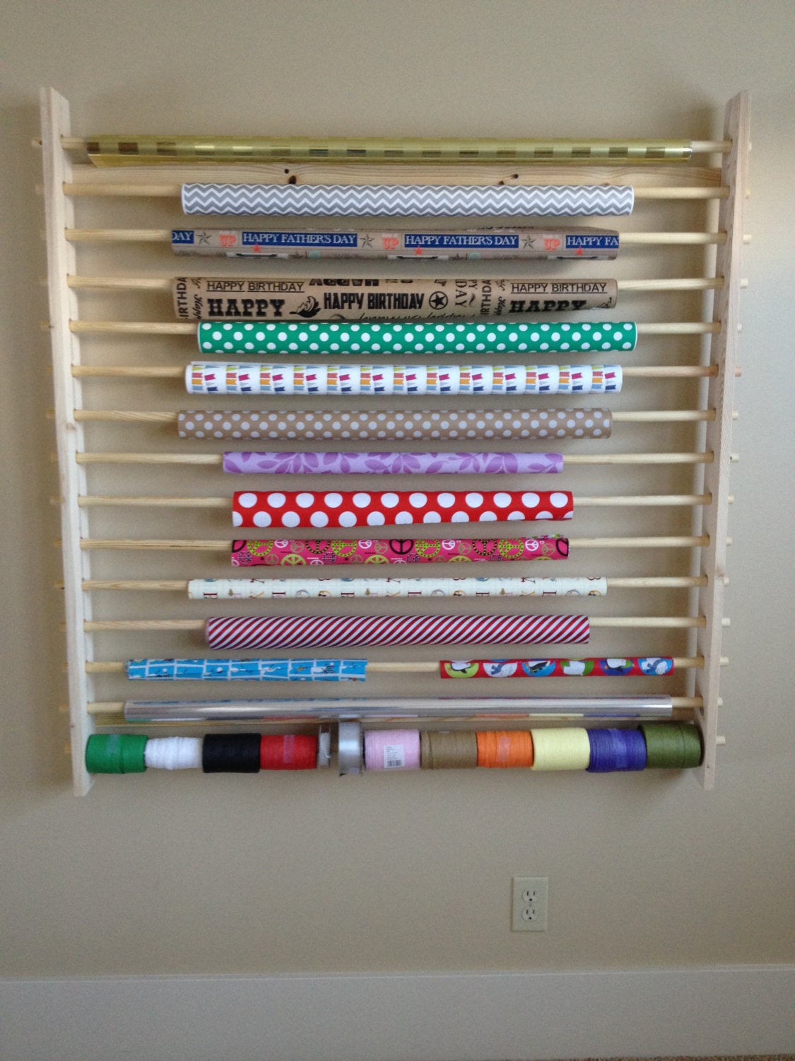 Wrapping Paper Station great organization by TylynsPlace on Etsy