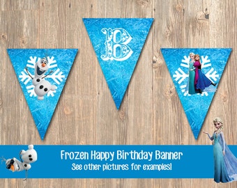 Banderin frozen | Etsy