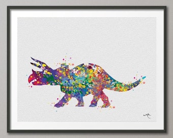 Triceratops painting | Etsy