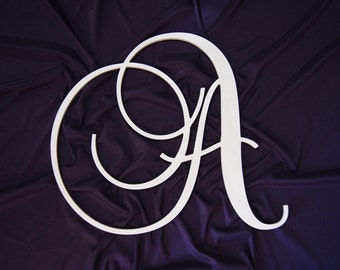 20 inch Wooden letter wall hanging nursery wreath large