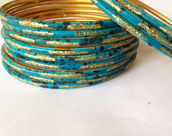 Popular items for glitter bangles on Etsy