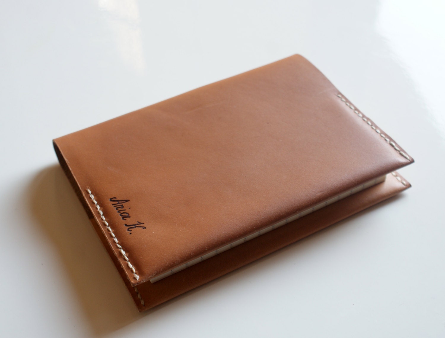 Personalized Leather Notebook Cover Refillable Leather