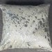 Silver Metallic Cowhide Pillow