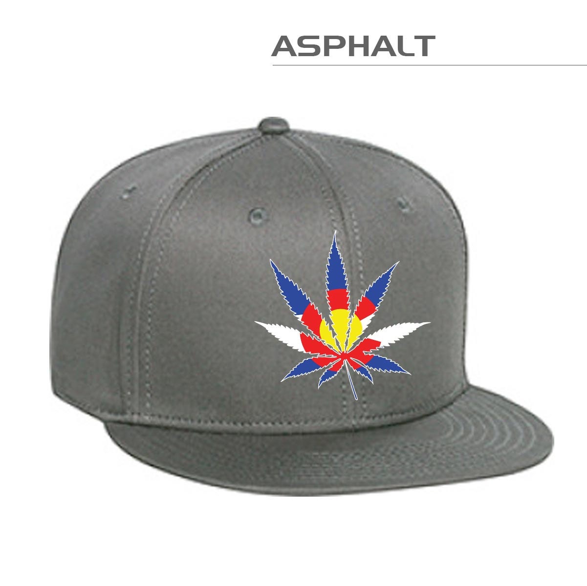 FlexFit Colorado Flag Marijuana Leaf Embroidered Hat 420 MMJ