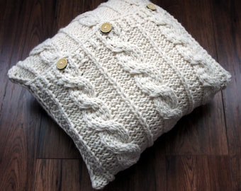 Cable Knit Pillow Cover Pillow cover by fashiontouchhome on Etsy
