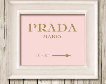 PRADA MARFA Mileage Golden Black Pink White Print Poster Printable ...