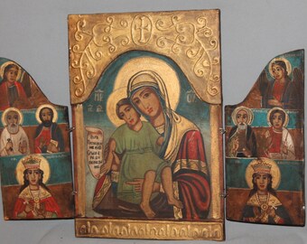 Virgin mary triptych | Etsy