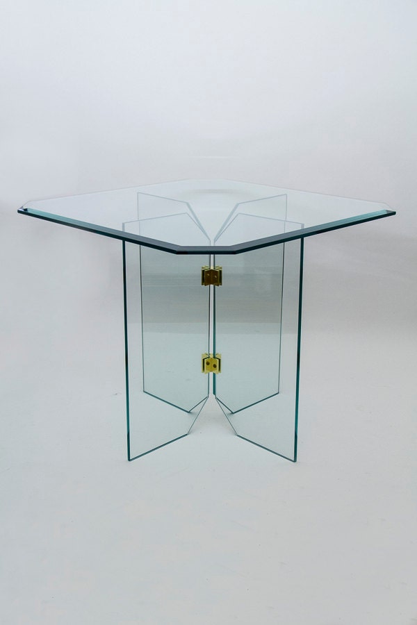Pace Collection // End Table // Glass and Brass // 1970s 1980s – Haute ...
