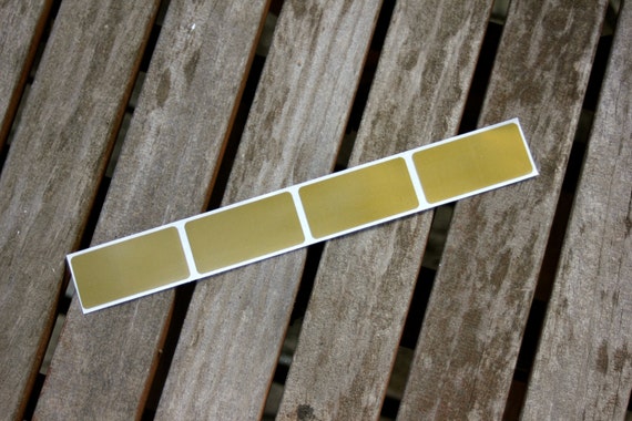 1x2 Gold Rectangle Scratch Off