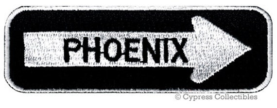 PHOENIX ROAD SIGN patch embroidered iron-on One by SouvenirPatch
