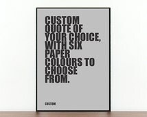 Popular items for custom quote print on Etsy