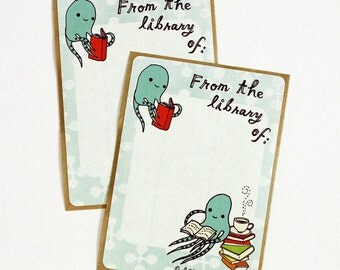 Unique library sticker related items | Etsy