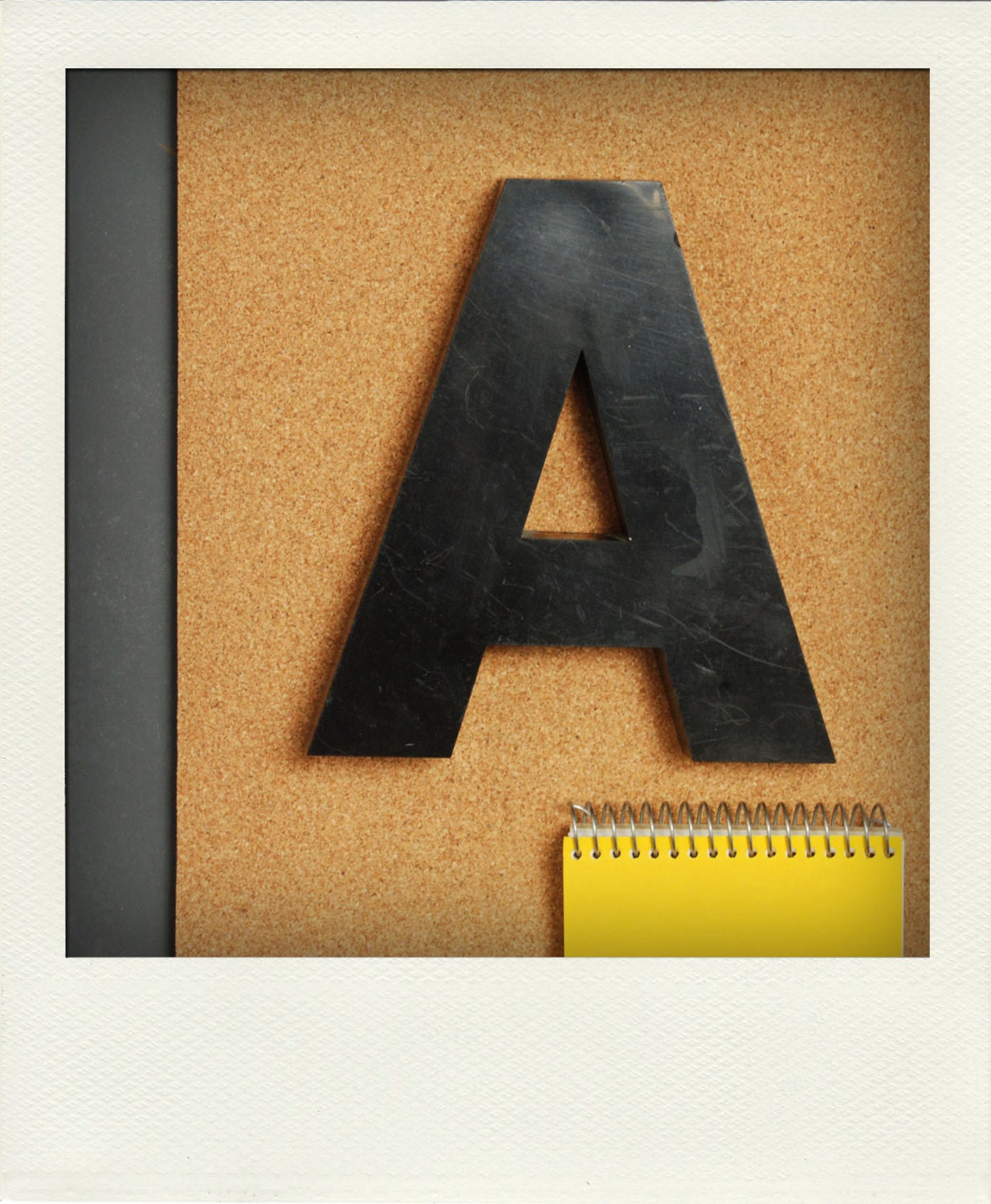 SALE 25% Vintage Black Plastic Alphabet Sign Letters A