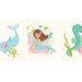Ocean wall art for girls Mermaid Seahorse by SeaUrchinStudio