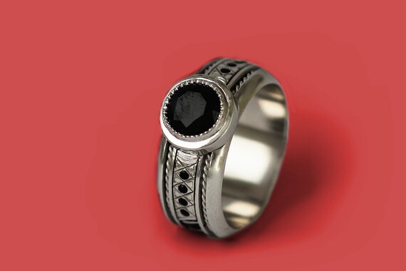 unique engagement ring for men, Black Engagement Ring,promise ring ...