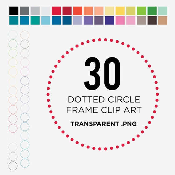 Dotted Circle Frame Clip Art