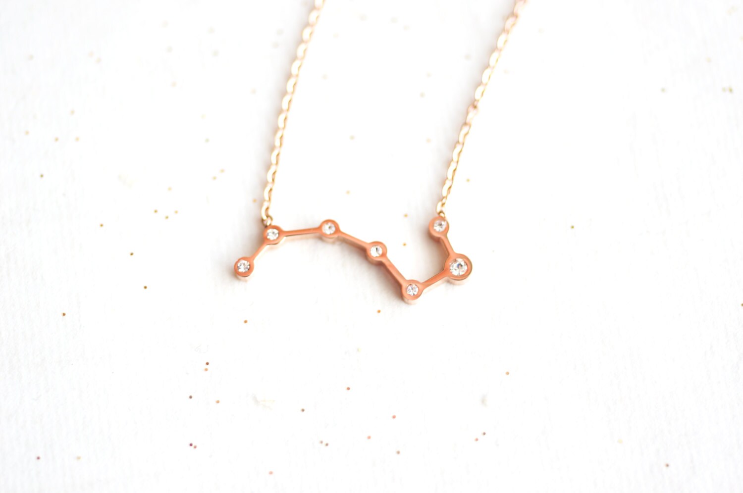 Big Dipper necklace rose gold staimnless steel jewellery