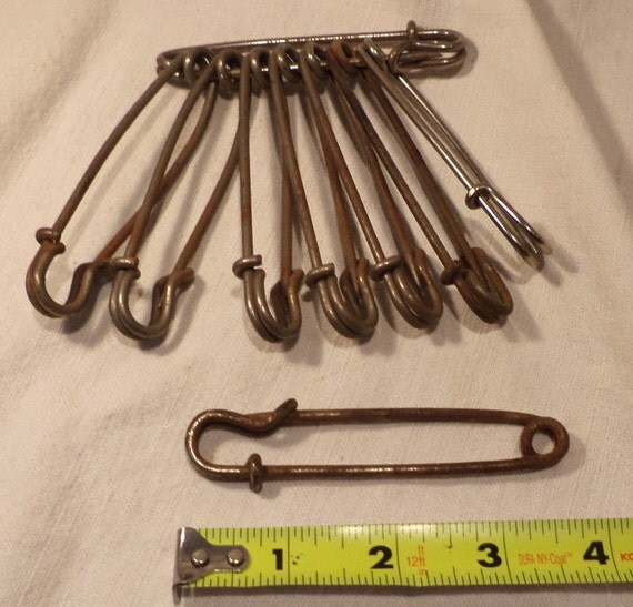 Giant Vintage Safety Pin Metal Wall Decor