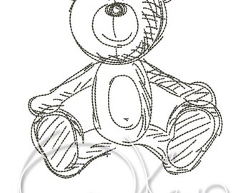 Teddy Embroidery Machine ITH Pattern Memory Bear Stuffie Plush