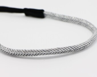 Silver Braided Rope Headband, BOHO Bohemian Headband, Girls Headband ...