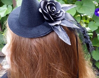 Popular items for witch hat fascinator on Etsy