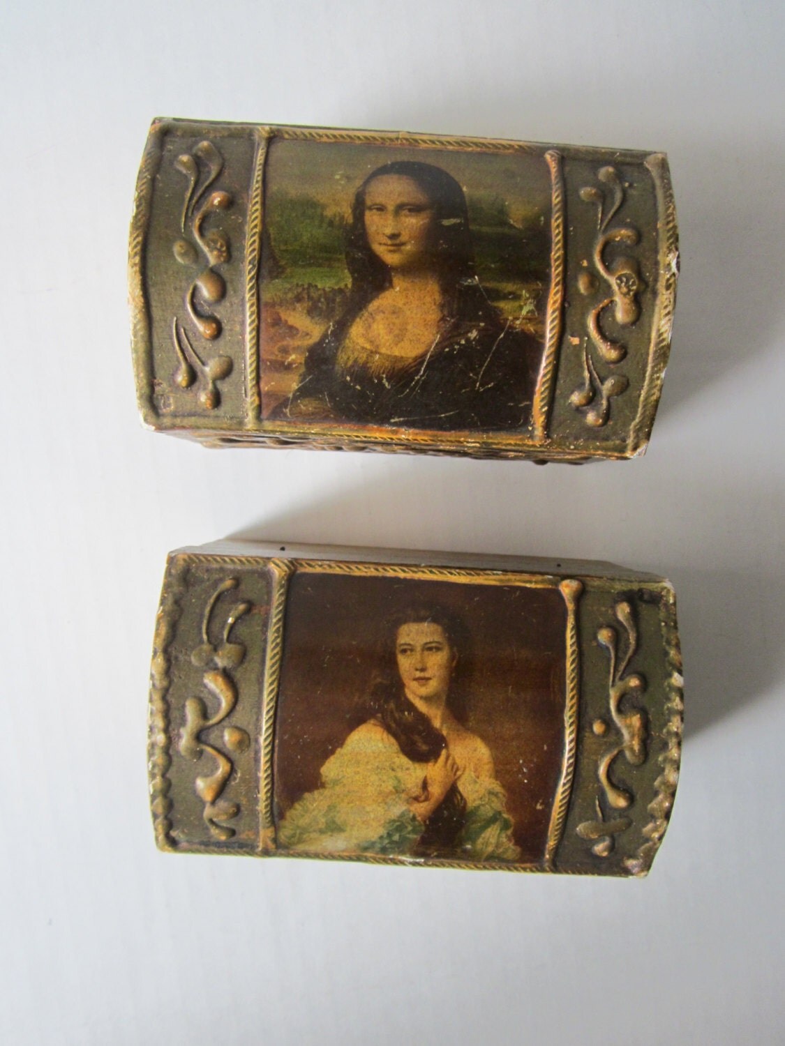 Pair of Florentine Treasure Chest Trinket Boxes – Made in Italy ...