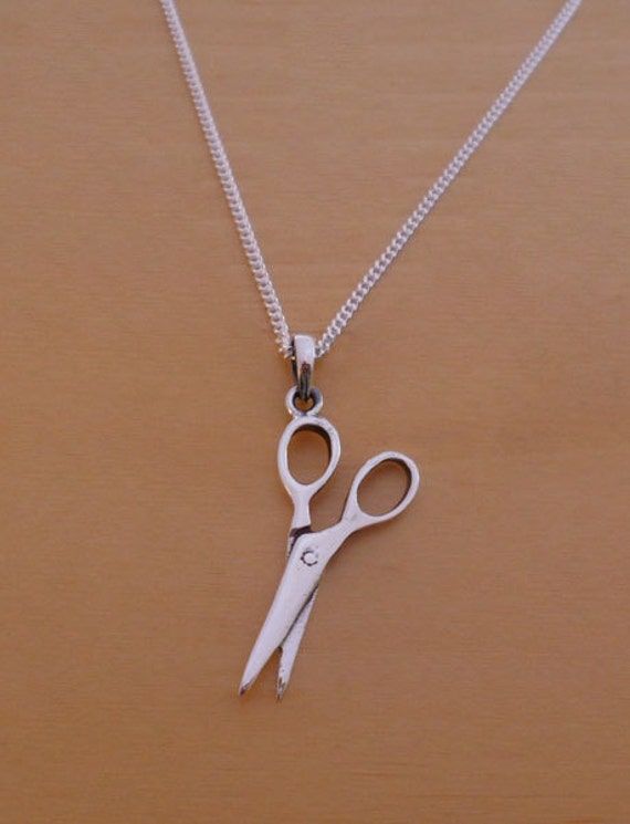 925 Sterling Silver Scissors Pendant / Charm on 16 18 or
