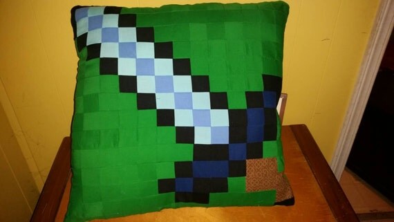Minecraft pillows diamond sword Kids are by CraftsnQuiltsnSuch