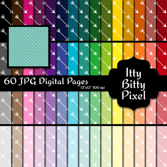 Arrow Scrapbook Paper Shooting Arrows by IttyBittyPixel on Etsy