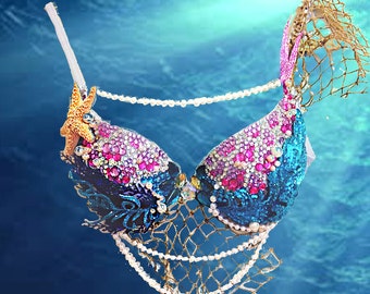 Items similar to Mermaid shell bra on Etsy
