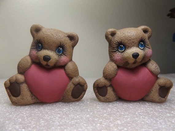 Teddy Bear Ceramic Teddy Bear Hand Painted by CraftNGiftCreations