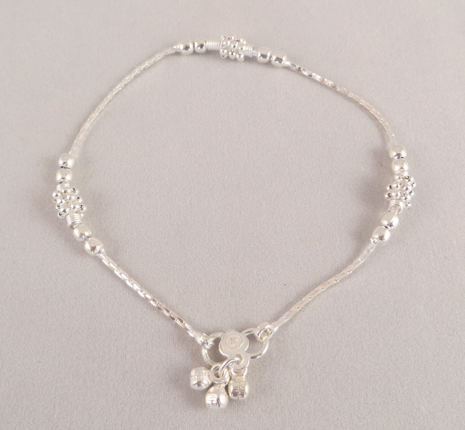 Anklet Anklet bracelet sterling silver anklet women by artntextile