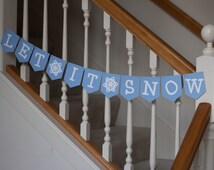 Popular items for let it snow banner on Etsy