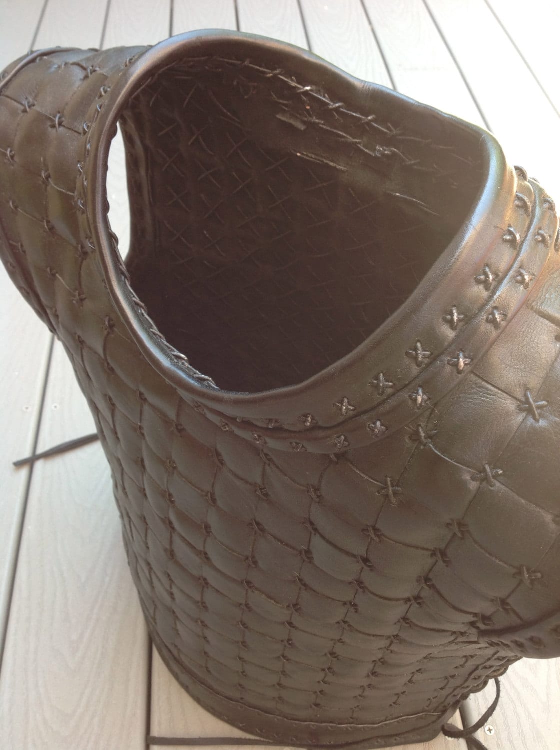 Viking Leather Armor Breastplate Black